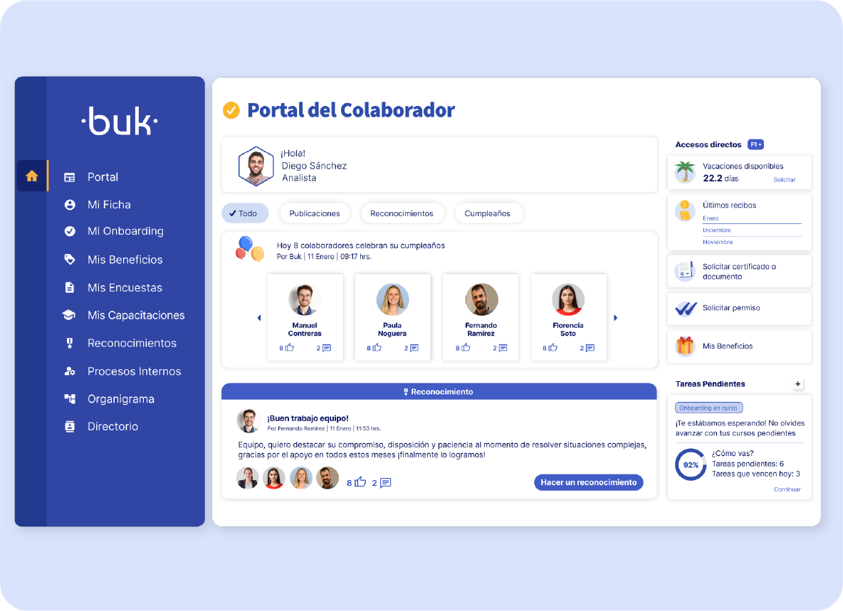 Portal del colaborador: Acceso a información esencial - Buk